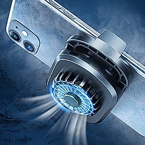 OCUhome Phone Cooler, Semi-Conductor Phone Radiator, SRQ Phone Cooler Lightweight Fast Cooling Super Silent Mini Practical Cellphone Cooling Back Clip for Gaming Phone White Charge