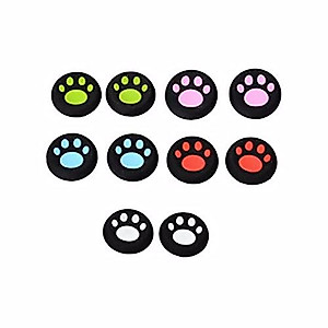 Silicone Thumb Grip Cap Cover Thumbstick Joystick for Sony PS3 PS4 PS2 Xbox One Xbox 360 Xbox One X S PS4 Pro Slim Cat Print (10 PCS)