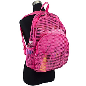 Eastsport Mesh Backpack With Adjustable Padded Shoulder Straps (Pink)