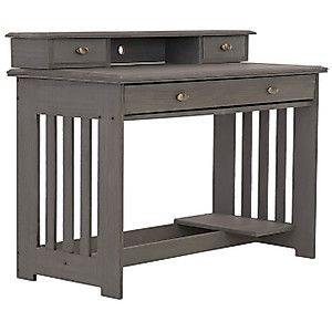 Discovery World Furniture Charcoal Desk, Hutch & Chair
