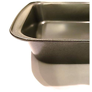 April Supply 9 inch by 14 inch Detroit Style Deep Dish Square Pizza Pan with Sauce Ladle Sicilian Rectangular Bake Dish with Stainless Steel Ladle