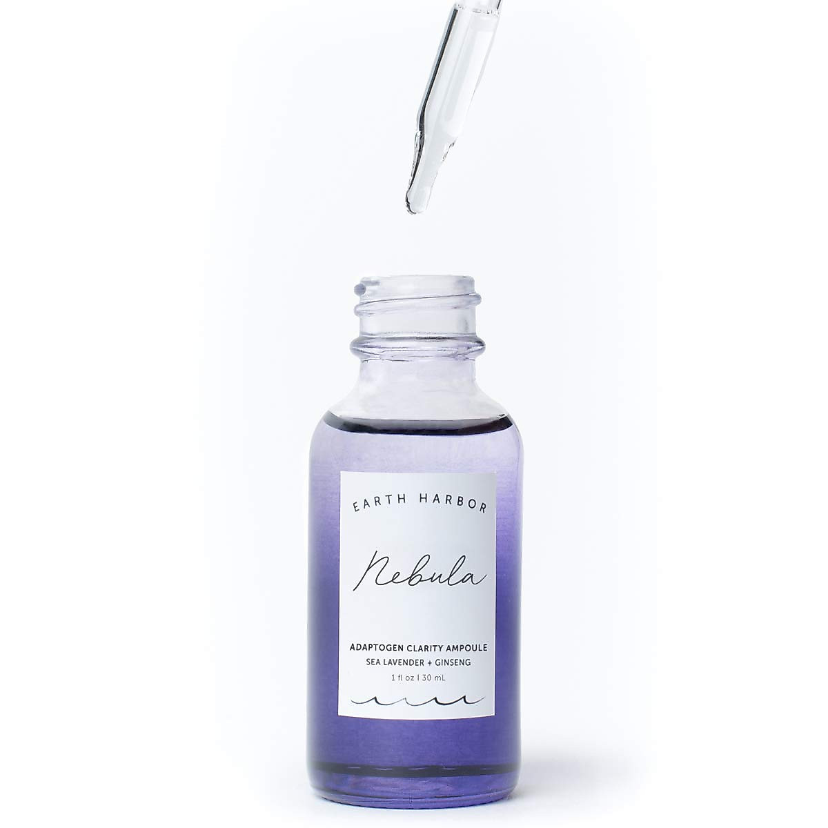 Earth Harbor | NEBULA Adaptogen Clarity Ampoule - Clarifies & Balances Chaotic Skin | Squalane & Ginseng Adaptogens |1 fl oz