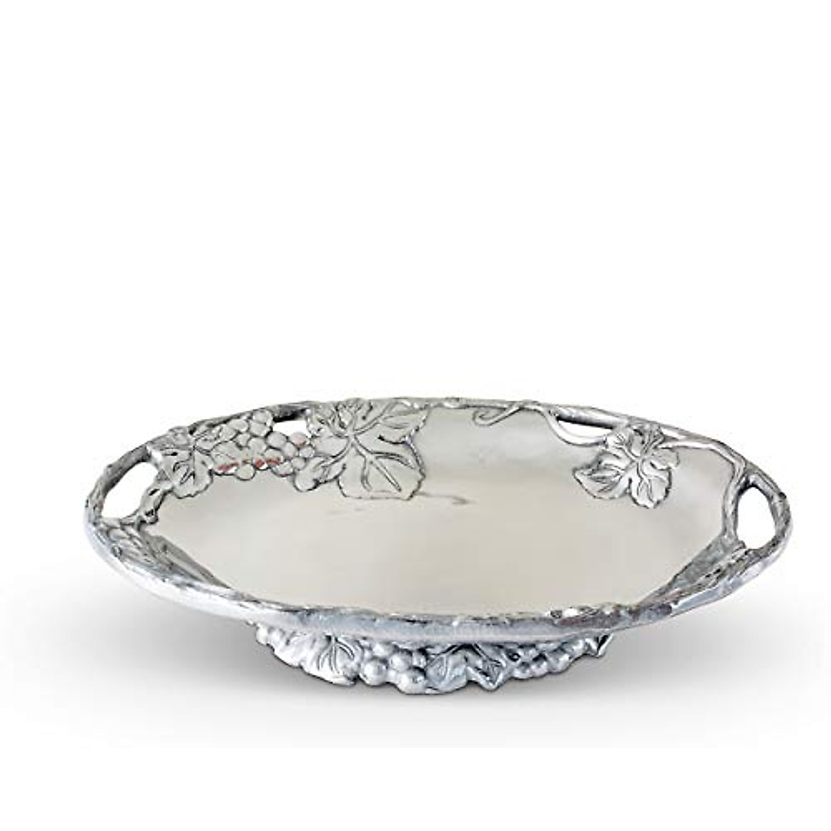 Arthur Court Designs Aluminum Grape Footed Side Dish Server 11 inch Long
