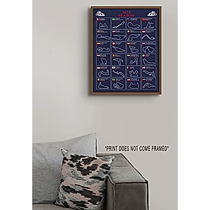 PICTURE THIS PRINTS 2023 formula 1 Circuit Poster, f1 wall art, racetrack art, f1 poster, formula 1 poster, f1 racing gifts, gifts for the car enthusiast Set of 1 (11 inches by 14 inches)