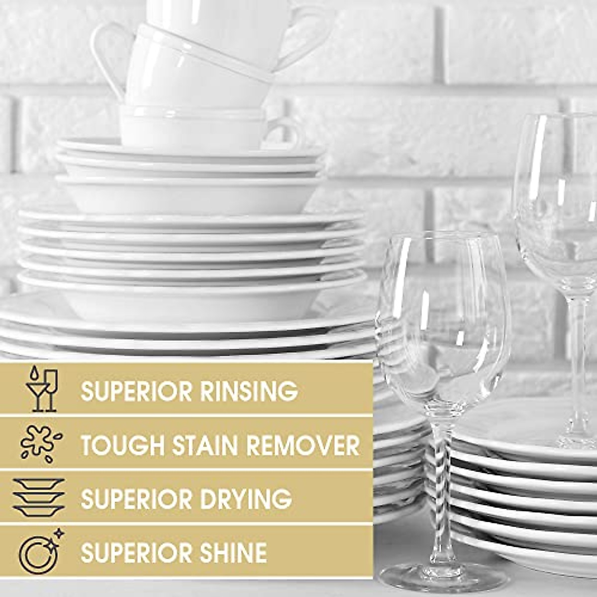 Ginger Lily Farms Botanicals Plant-Based 4-In-1 Dishwasher Rinse Aid, 100% Vegan & Cruelty-Free, Fragrance-Free, 1 Gallon (128 fl oz) Refill