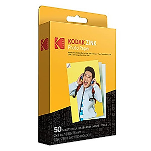 Kodak Printomatic Digital Instant Print Camera (Black) & Printomatic Digital Instant Print Camera (Pink) Print Memories Instantly & 2"x3" Premium Zink Photo Paper (50 Sheets) (Pack of 1)
