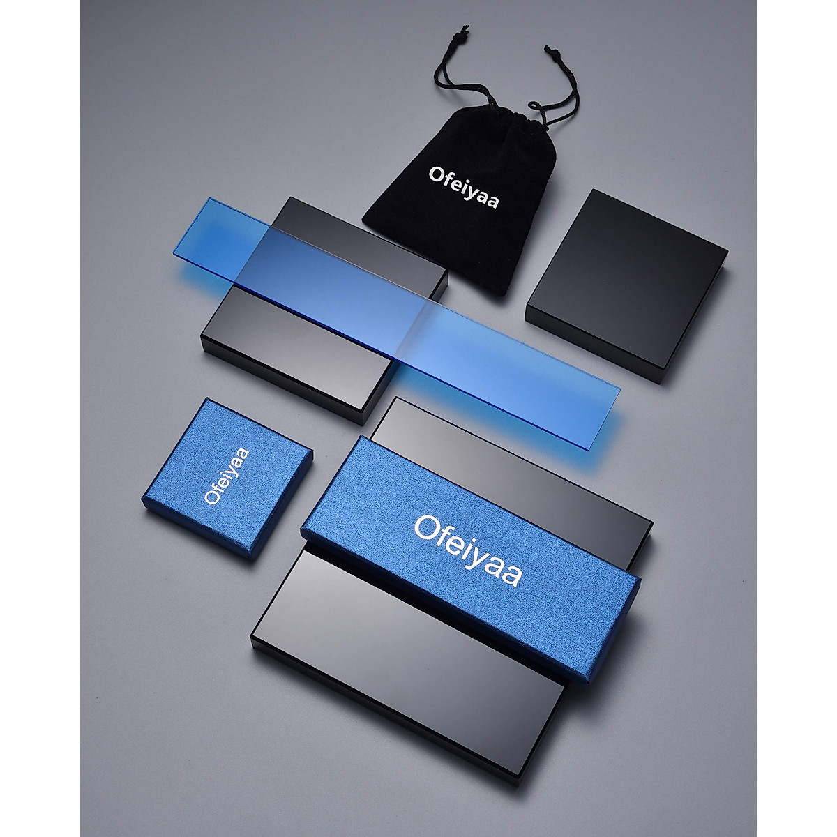 Ofeiyaa 15 Pairs Stainless Steel Dangle Hinged Earrings Hoop Huggie Earrings CZ Stud Earrings Set for Men Women Ear Piercing Jewelry Silver Black Gold Tone