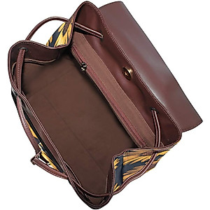 Zongin Retro Sunflower Women Backpack Purse Fashion PU Leather Shoulder Daypacks Casual School Rucksack Travel Business