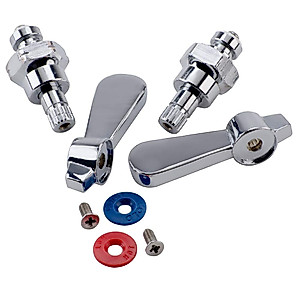 Faucet Repair Kit with Handles and Stems for Wall Mount Faucets