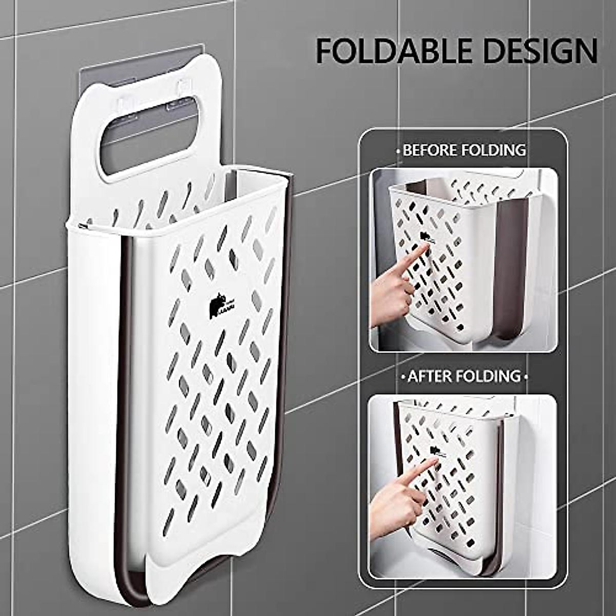 Collapsible Laundry Basket- Large Laundry Basket Hamper with 2 Handles- Space Saving Foldable Storage Container/Organizer (Small)