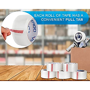 Vergo Industrial Heavy Duty Clear Packing Tape 2.7mil for Moving Packaging Shipping and Office (36 Pack)