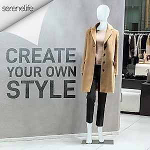 SereneLife 68.9" Tall Full-Body Female Mannequin with Adjustable Head, Flexible Limbs and Detachable Design, Perfect for Clothing Stores, Boutiques, Exhibitions and More