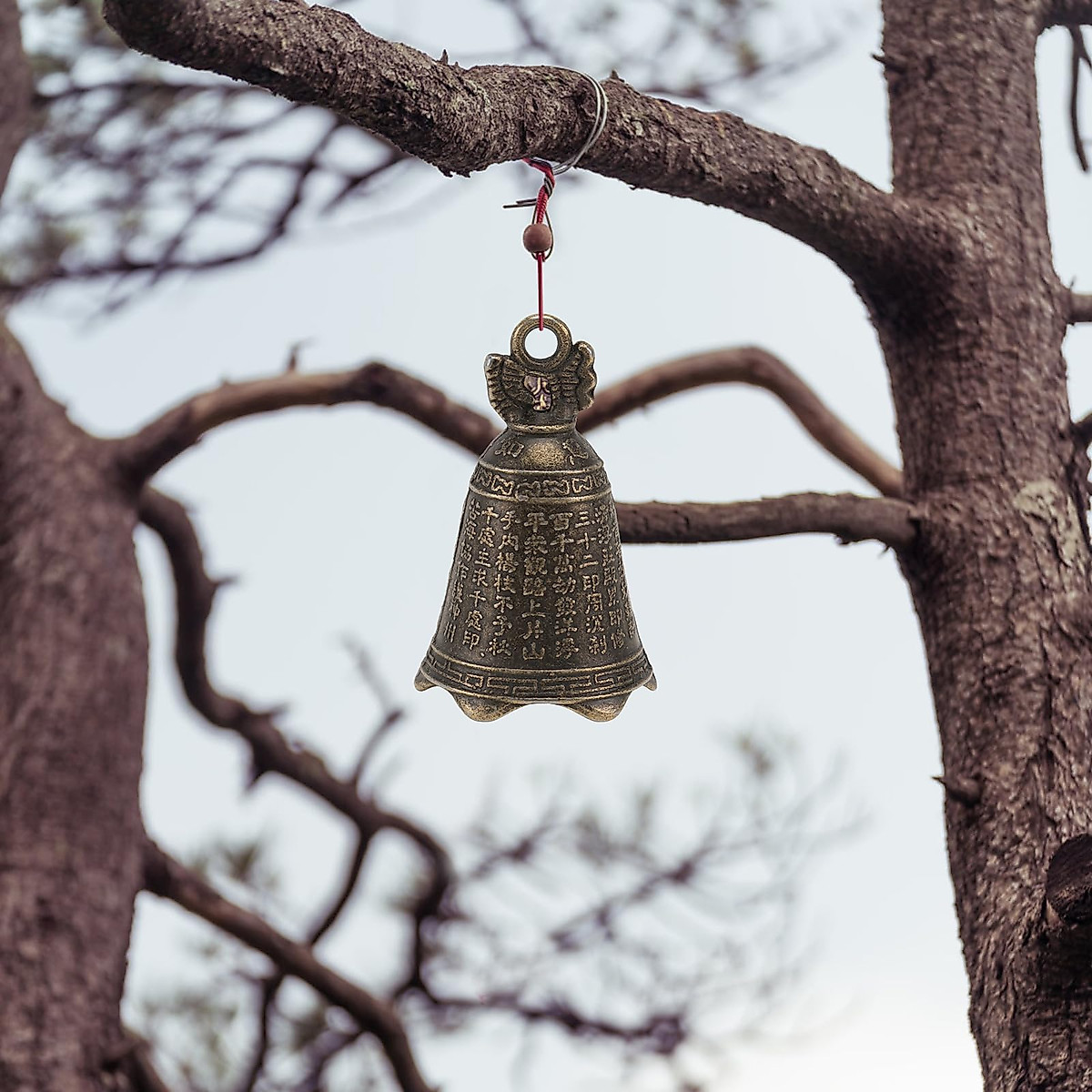 DOITOOL 10Pcs Vintage Bell Iron Bell Charm Craft Retro Bell Figurine Mini Jingle Bell Feng Shui Bell for DIY Wind Chimes Doorbell Keychain Pendants