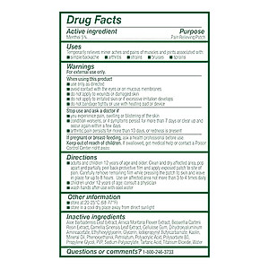 Biofreeze XL Patches Menthol Pain Relieving Patches (4/Box) 2 Sizes Up To 8 Hours Of Long Lasting Pain Relief Of Sore Muscles, Arthritis, Simple Backaches, And Joint Pain (Packaging May Vary)