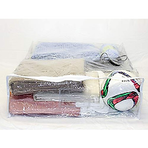 Clear Vinyl Zippered Storage Bags 24 x 27 x 7 Inch 5-Pack for Comforters and Bedding Sets