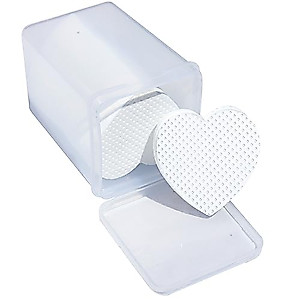 3Boxes/ 600Pcs Lint Free Nail Wipes Heart Shape Nail Art Gel Polish Remover Cotton Pad Nail Wipe Eyelash Extension Glue Wipes Removal Tool for Nail Salon and Eyelash Extension Supplies, White