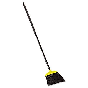 Jumbo Smooth Sweep Angled Broom, 46" Handle, Black/Yellow, 6/Carton