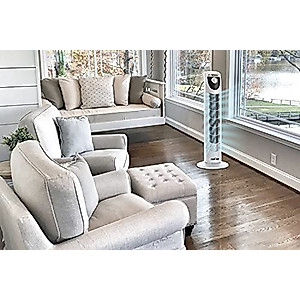 Fanfair 30” Oscillating Tower Fan with 3 Speed Settings and Quiet Operating System, Space Saving and Slim Design, Portable Cooling Fan for Bedroom, Indoor, Office, Studio, Home Use – White Color