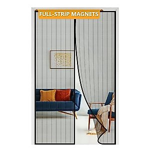 Yotache Magnetic Screen Door New Series Full Strip Magnets Fits Door Size 36 x 80, Screen Size 38" x 81" Full Frame Seal Reinforced Mesh Door Screen Magnetic Closure for Front Patio Back Door