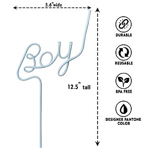 10 Pack Gender Reveal Straws, Gender Reveal Decorations, Baby Shower Decorations, Baby Shower Decorations For Girl and Boy, Gender Reveal Ideas, Baby Gender Reveal Party Supplies