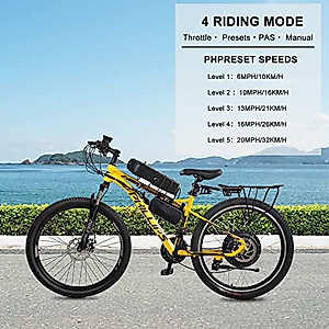 PEXMOR Electric Bike Conversion Kit,36V 750W 24"/20" Front Wheel Ebike Conversion Kit, Electric Bicycle Hub Motor Kit with LCD Display/Controller/PAS/Brake Lever/Torque Arm (20 Inch)