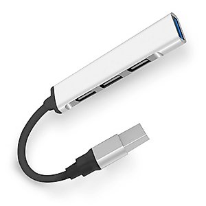 Auorange USB Hub, 4-Port USB 3.0 2.0 Hub USB Splitter Charging Supported Compatible with MacBook, Laptop, Surface Pro, PS4, PC, Flash Drive, Mobile HDD