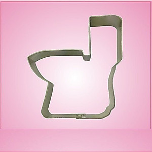 Toilet Cookie Cutter 3 inches by 3-1/2 inches aluminum