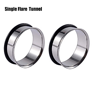 CHUANCI 3Pairs Acrylic Black Ear Taper Ear Spiral Expander Ear Plugs Surgical Steel Ear Tunnel Gauges Ear Stretcher Piercing Body Jewelry (3 Pairs Mix Style,1/2''(12mm))