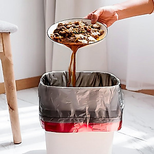 8 Gallon Trash Bags 120 Count Black Drawstring Trash Bags Thick Garbage Bags for Office Kitchen Home Plastic Trash Bags 22.06'' x 25.61'' (Black, 8)