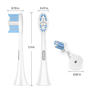 Phniti Electric Sonic Toothbrush Replacement Heads for Model PH-B06,PH-P06
