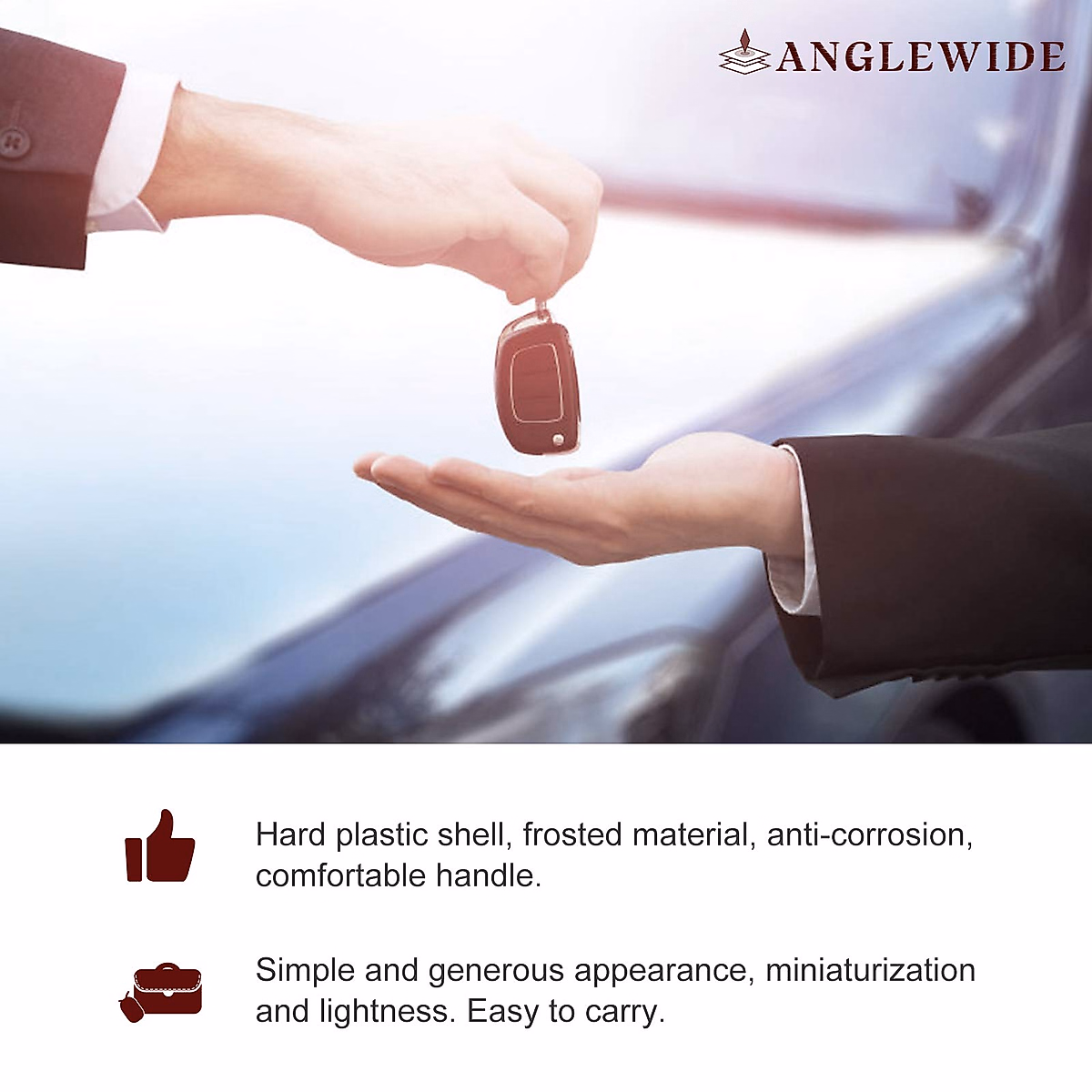 ANGLEWIDE Car Key Fob Keyless Entry Remote Replacement for Grand for Cherokee for Commander for Liberty for Patriot for Compass for Wrangler 05-13 (FCC 05134937AA) 4pad