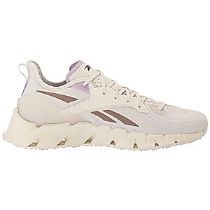 Reebok Women's Zig Kinetica 3.0 Sneaker, Chalk/Taupe/Purple Oasis, 6.5