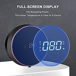 Monstake Automatic Soap Dispenser Touchless Auto Foaming Hands Free Wall Mount Foam Hand Soap Dispenser Electric Plastic Modern Rechargeable Smart Dish Soap Dispenser for Bathroom Kitchen White