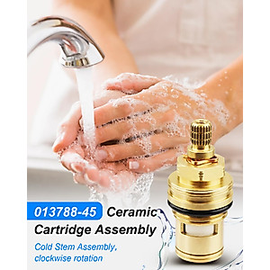 Ceramic Cartridge Assembly 013788-45 Fit for T&S Brass Faucets, Cold Ceramic Cartridge Assembly 20I-125PSI 40-140F