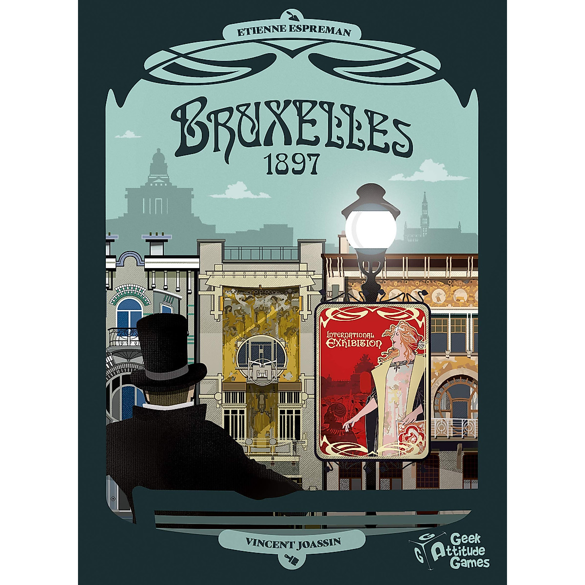 Geek Attitude: Burxelles 1897, Board Game, Sequel to Bruxelles 1893, 2 to 4 Players, 45-60 Minute Play Time, For Ages 10 and up