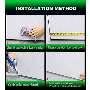 Updated Weather Stripping Door Seal, Door Draft Stopper Silicone Seal Strip for House and Glass Shower Doors for Windows Gaps of Collision and Side, Window Insulation for Winter