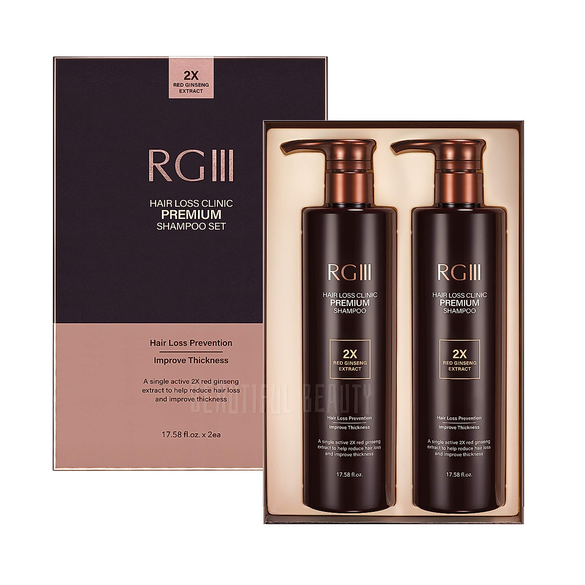 RG3 RGIII PREMIUM HAIR LOSS CLINIC SHAMPOO (TWO BOTTLE SET)