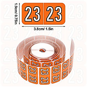 500 Pieces 2023 Year Stickers File Folder Year Labels Rectangle Coded Colored Year Stickers Self Adhesive Year Labels End Tab File Folders Office Supplies, 1 Roll (Yellow, 3/4" x 1-1/2")