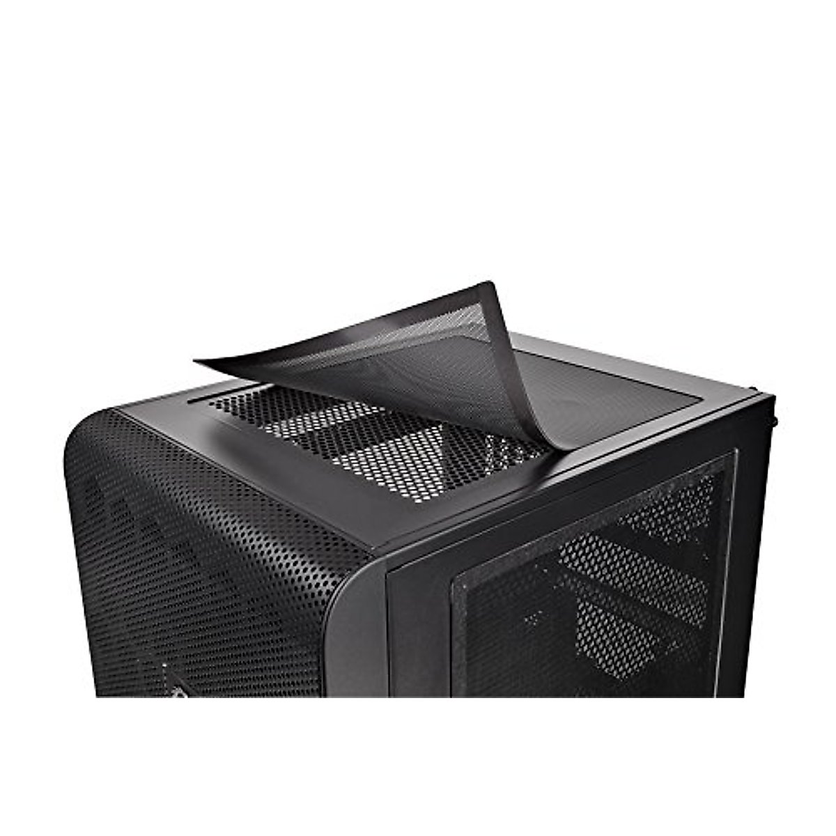 Thermaltake Core V21 SPCC Micro ATX, Mini ITX Cube Gaming Computer Case Chassis, Small Form Factor Builds, 200mm Front Fan Pre-installed, CA-1D5-00S1WN-00 Black