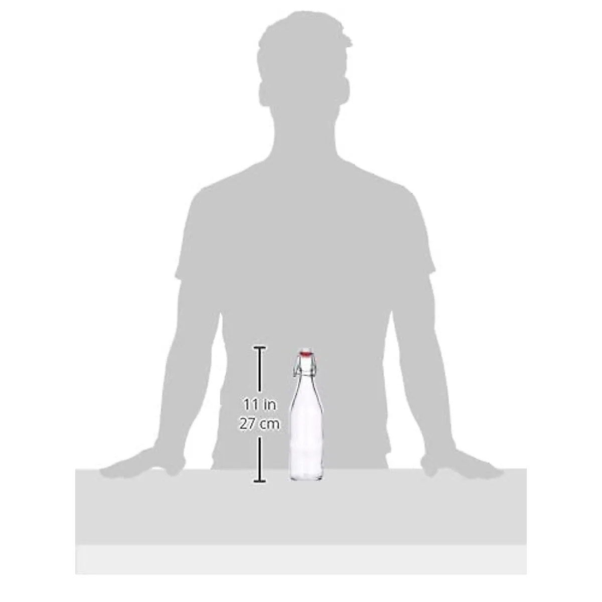 Bormioli Rocco Giara Collection - Bottle - 0.5 Liter (16.9-Ounce) - Clear