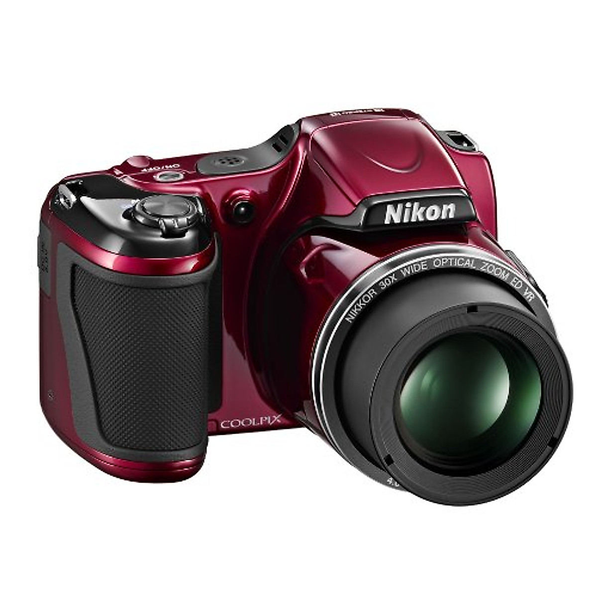 Nikon COOLPIX L820 16 MP CMOS Digital Camera with 30x Zoom Lens and Full HD 1080p Video (Red) (OLD MODEL)
