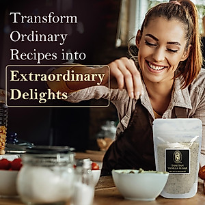 Tahitian Gold, Premium Tahitian Vanilla Sugar [Pack of 2], Tahitian Ground Vanilla Beans Aged in Organic Cane Sugar, Perfect for Coffee, Tea, Baking, Margarita Rim, and More (6 oz Pouch, 2 Pack)