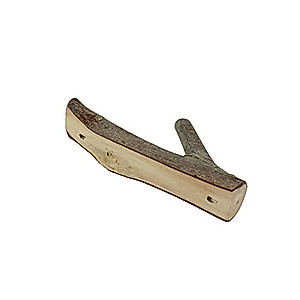 Tsnamay 8Pcs Real Wood Tree Branch Wall Hook, Farmhouse Rustic Decorative Wooden with Bark Trunk Thickness 2cm-3cm with Screw