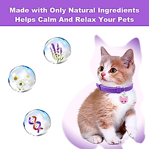 4 Pack Cats Calming Collar, Cat Anxiety Relief with Pheromones, Waterproof Calm Collar Size Up to 15 Inches (4 Pack Cats Collar+4 Pendants)