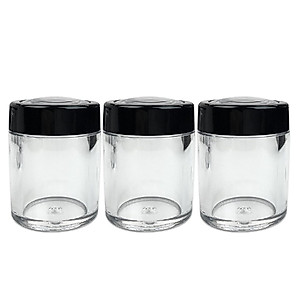 (Quantity: 12 Pieces) Beauticom 10G/10ML Acrylic Transparent Cylinder Sifter Container Jar with Clear Lid Window