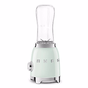 SMEG 50's Retro Style Personal Blender with Backlit Knob and Two BPA 600 ML Free bottles PBF01PGUS Pastel Green