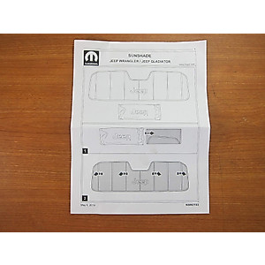 Mopar Jeep Wrangler JL & Gladiator Interior Windshield Sun Visor OEM