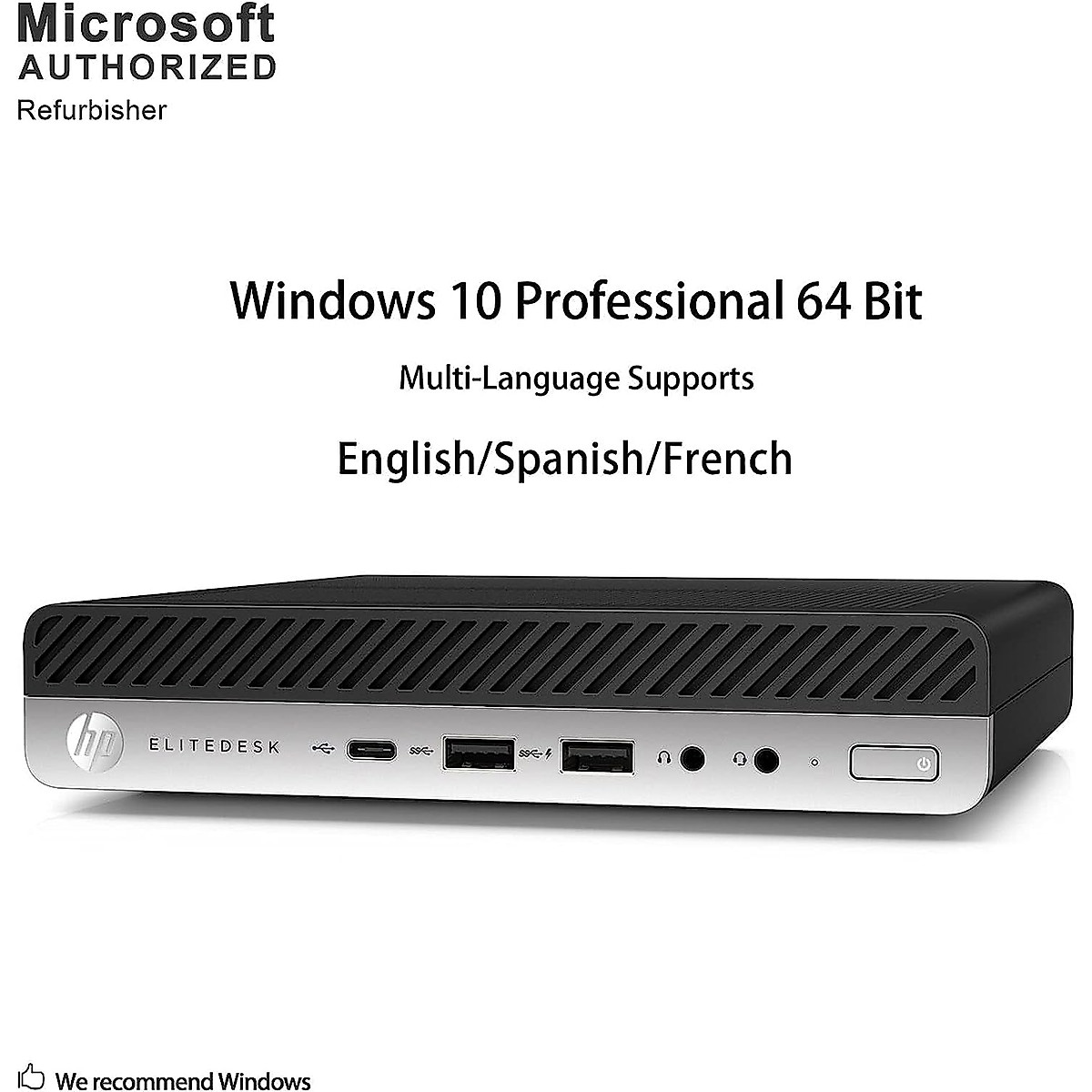 HP 800 G4 Mini Desktop Intel i7-8700T UP to 4.00GHz 16GB DDR4 New 512GB NVMe SSD Built-in Wi-Fi BT Dual Monitor Support Wireless Keyboard and Mouse Win11 Pro (Renewed)