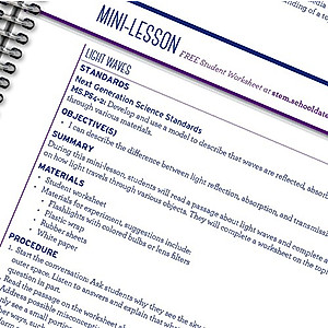 STEM Education Teacher Lesson Plans, Strategies and Activities Guide - for Grades 5 Though 9 - by School Datebooks