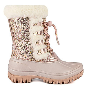 LONDON FOG Girls Youth and Toddler Icelyn Cold Weather Warm Lined Snow Boot girls boot in youth and toddler sizes white size 12